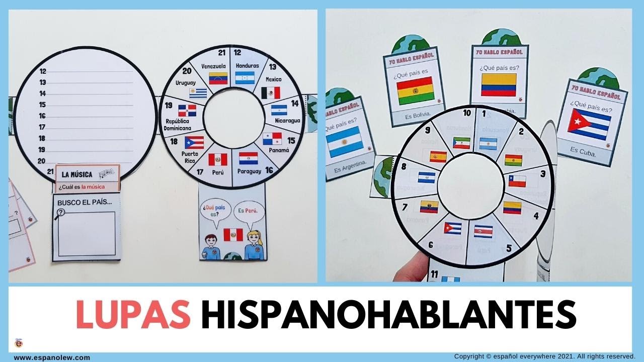 Actividades con PAÍSES HISPANOHABLANTES. Mes de la Hispanidad. Spanish ...