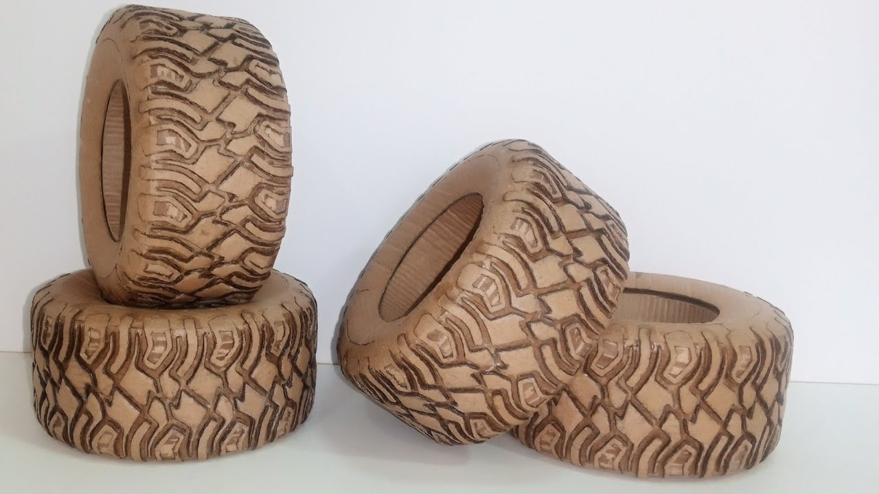 How to make tyre with cardboard ||cardboard crafts #art #cardboard # ...