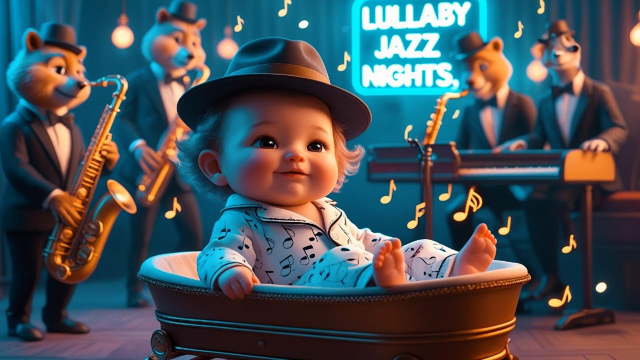 Relaxing Baby Jazz Lullaby 🎷 Soothing Sleep Music for Babies & Newborns ...
