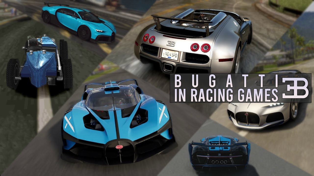 29 Different BUGATTI Models and Trims in Racing Games - YouTube