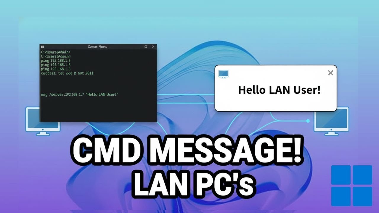 CMD: Send Message to Another PC on LAN (Windows 11/10 Tutorial) - YouTube
