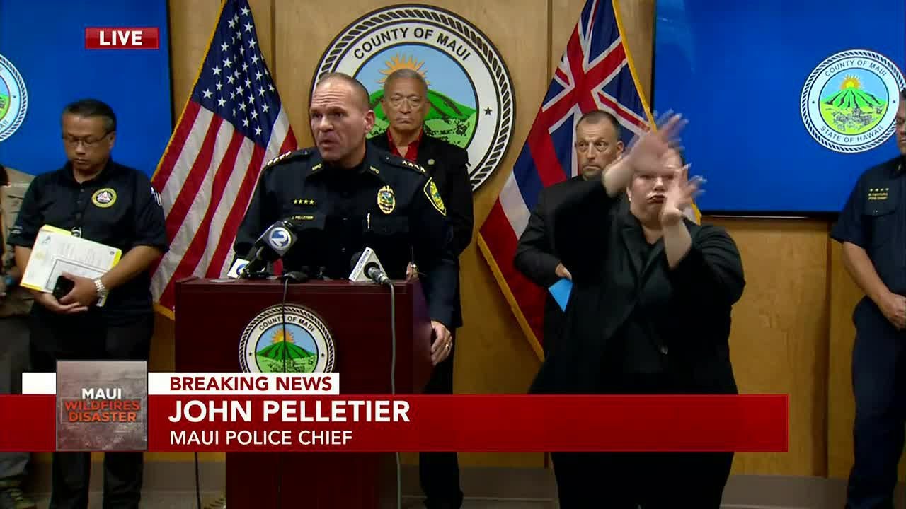 MPD chief: 38% of area scorched by Maui wildfires has been searched ...