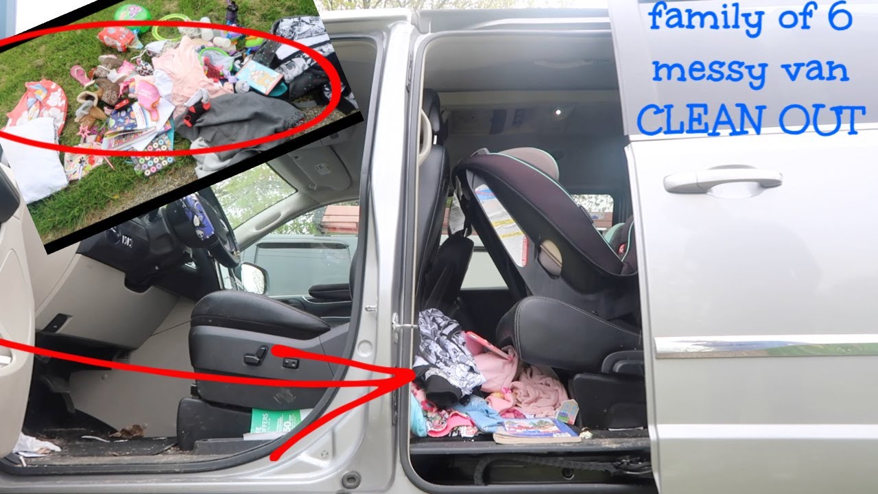cleaning family VAN for the 1st time in OVER A YEAR - YouTube