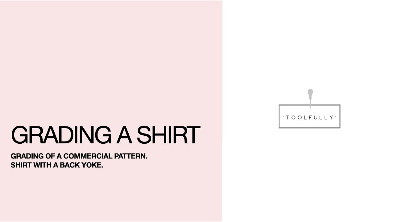 Grading of a commercial pattern. Shirt with a back yoke. - YouTube