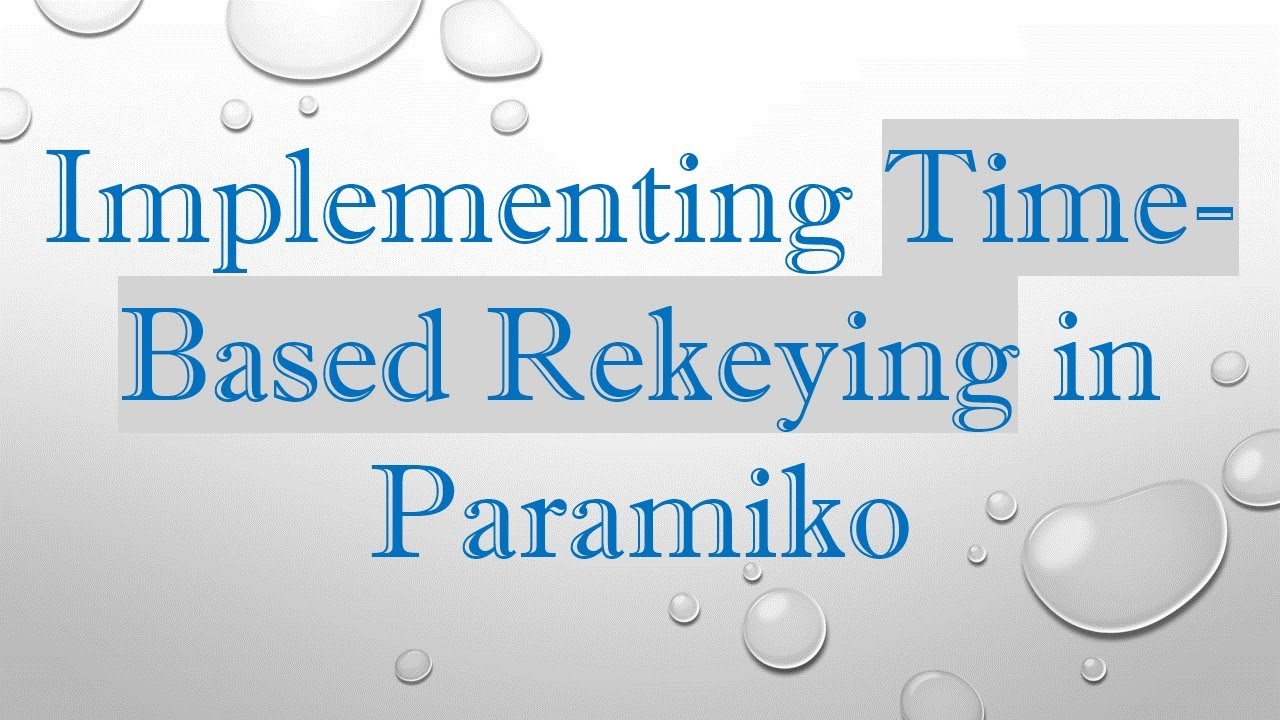 Implementing Time-Based Rekeying in Paramiko - YouTube