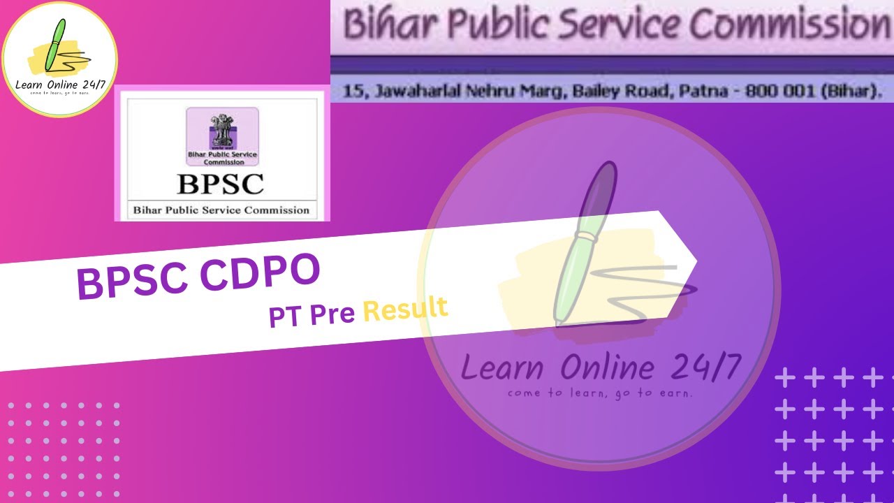 BPSC CDPO PT Pre Result 2022 BPSC CDPO Cut off 2022 - YouTube