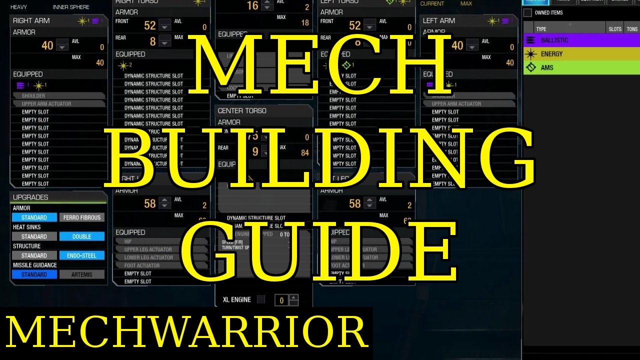 Mechwarrior Online - Basic Mech Building Guide - YouTube