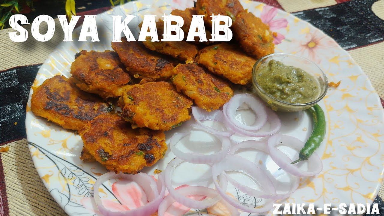 Chatpata soya kabab recipe by zaika-e-sadia #zaika-e-sadia... - YouTube