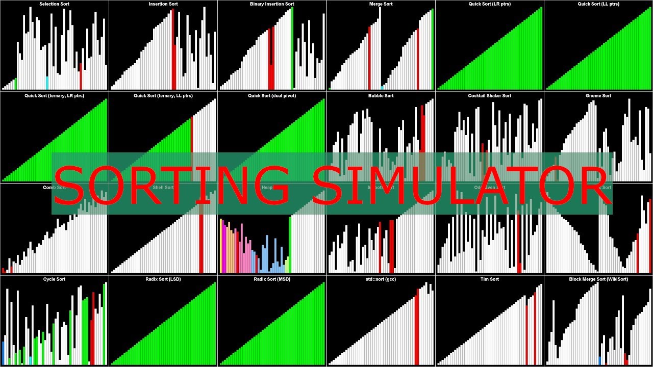 АЛГОРИТМЫ СОРТИРОВКИ Sorting Simulator - YouTube