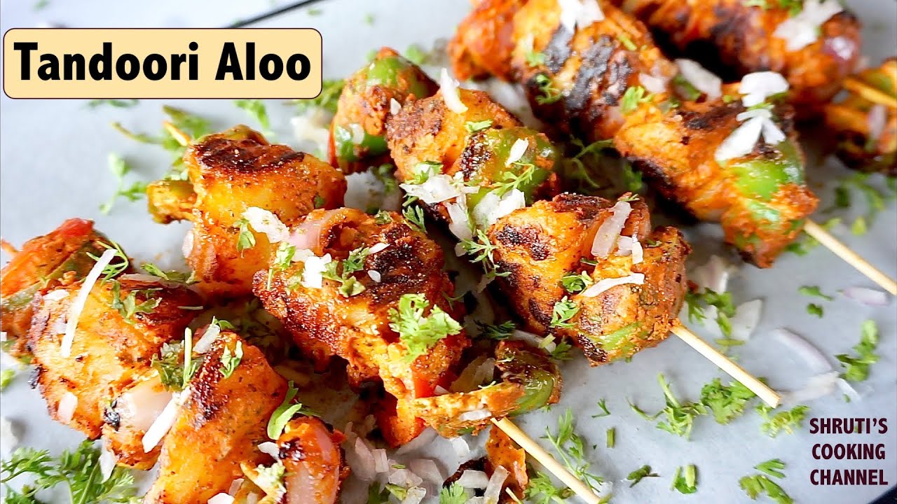 tandoori aloo recipe | tandoori aloo tikka | tandoori aloo without oven ...
