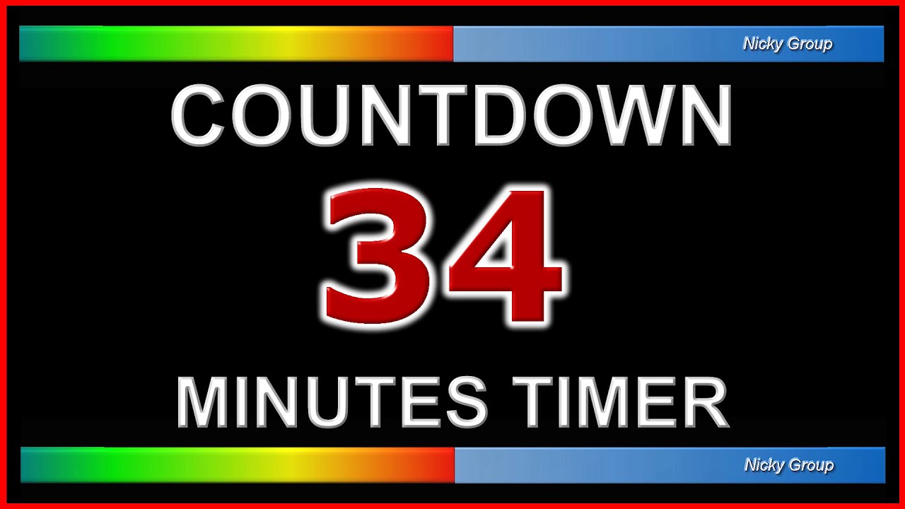 ⏰ 34 Minutes Timer - Countdown Full HD 1080p - Background Relaxing ...