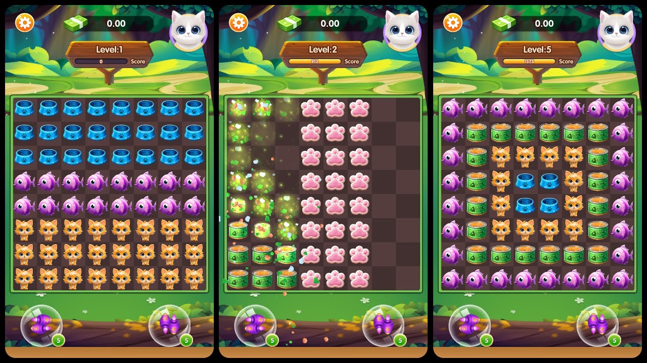 Meow Match: Kitty Treasure Gameplay Video for Android Mobile - YouTube