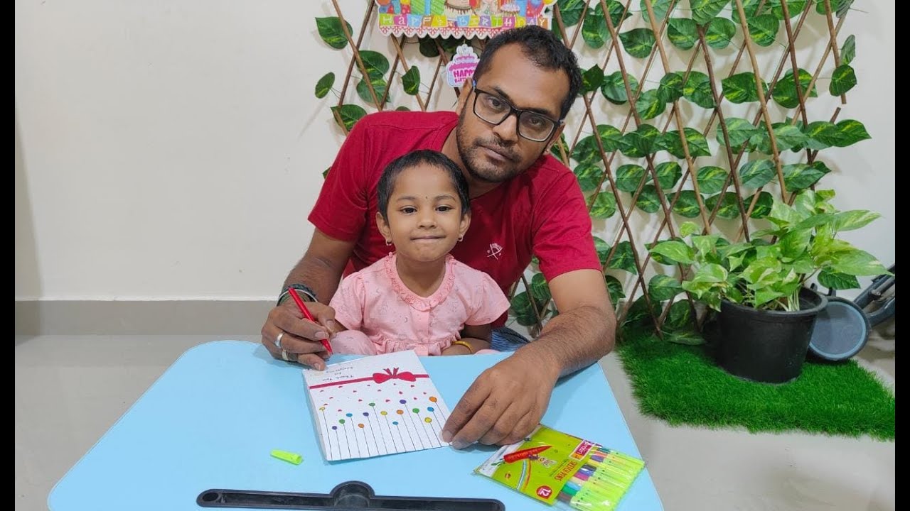 Easy Thank You Card Ideas in Tamil | Shruthika's Pre KG-Activity |Thank ...