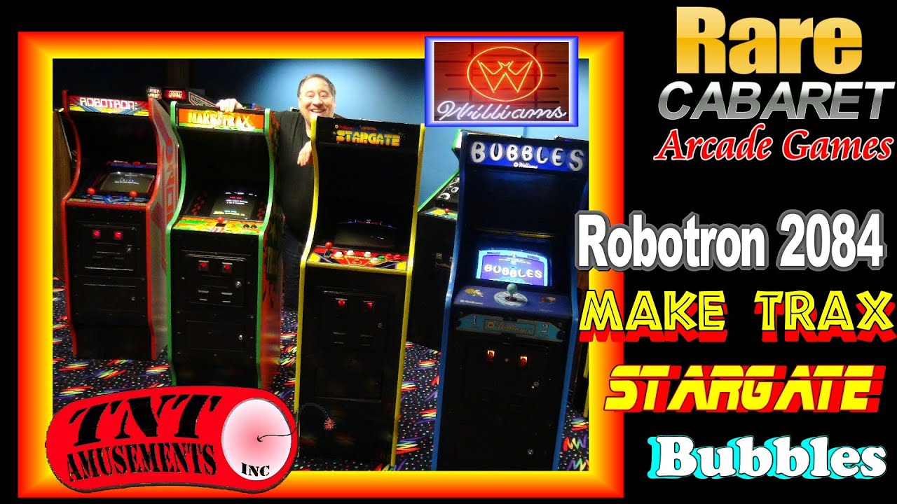 #1170 EVERY Williams CABARET Arcade Game! ROBOTRON-BUBBLES-MAKE TRAX ...