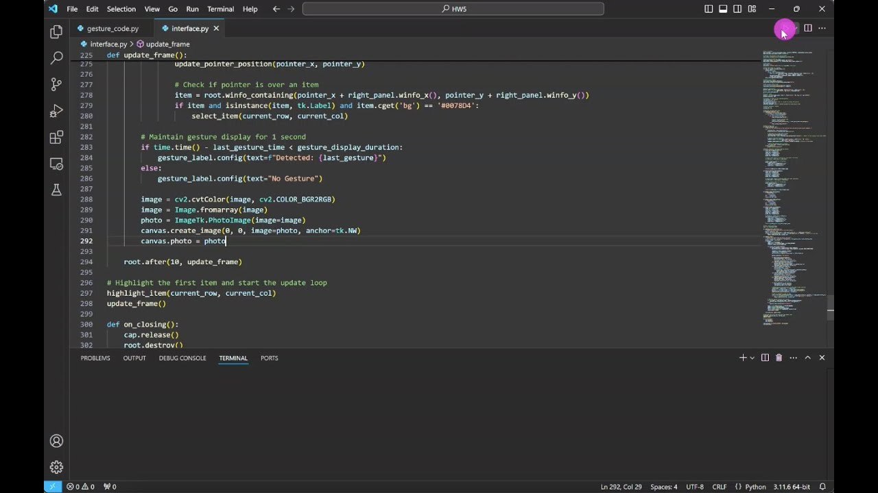 Human Computer Interaction CS449 Assignment 5: Development of Gesture-Based Interaction - YouTube