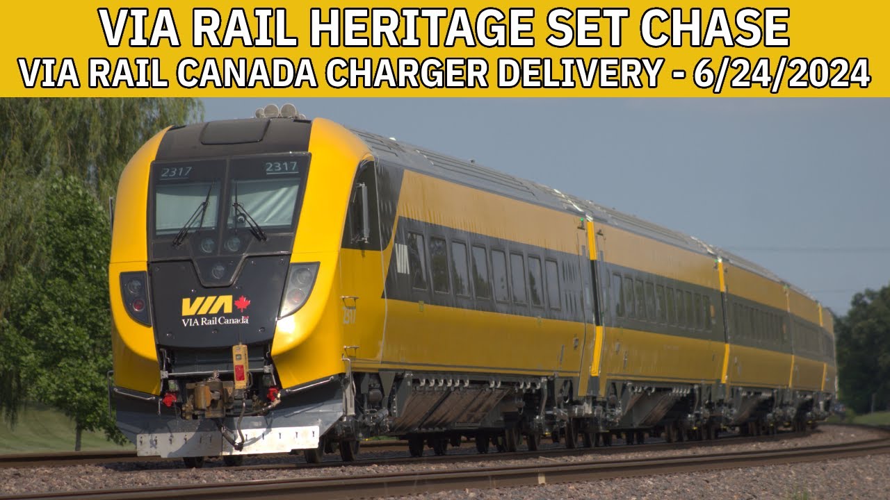 RARE VIA Rail Heritage Set Chase - UP Geneva Sub - 6/24/2024 - YouTube