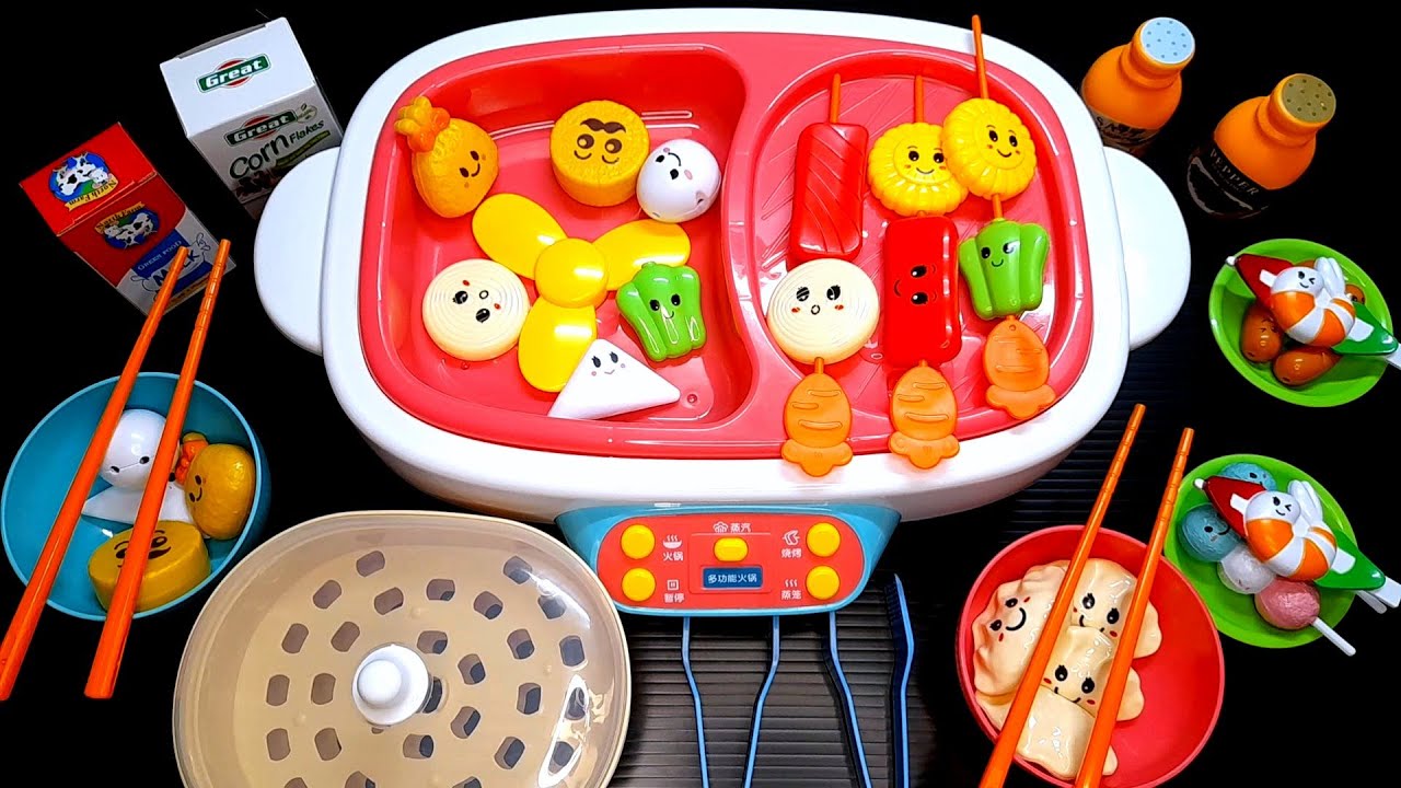 7 Minutes Satisfying with Unboxing Hot Pot Food Kitchen Set | Hello ...