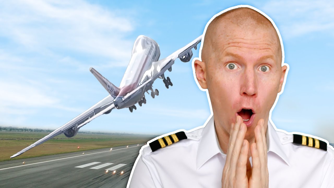 747 Almost Hits Wingtip on Takeoff | Viral Debrief - YouTube