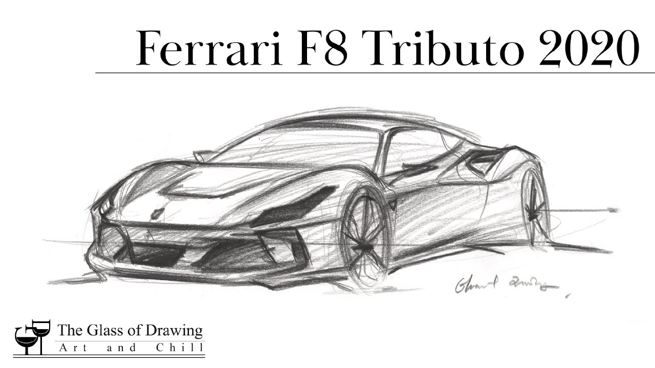 Ferrari F8 Tributo 2020 Drawing - YouTube