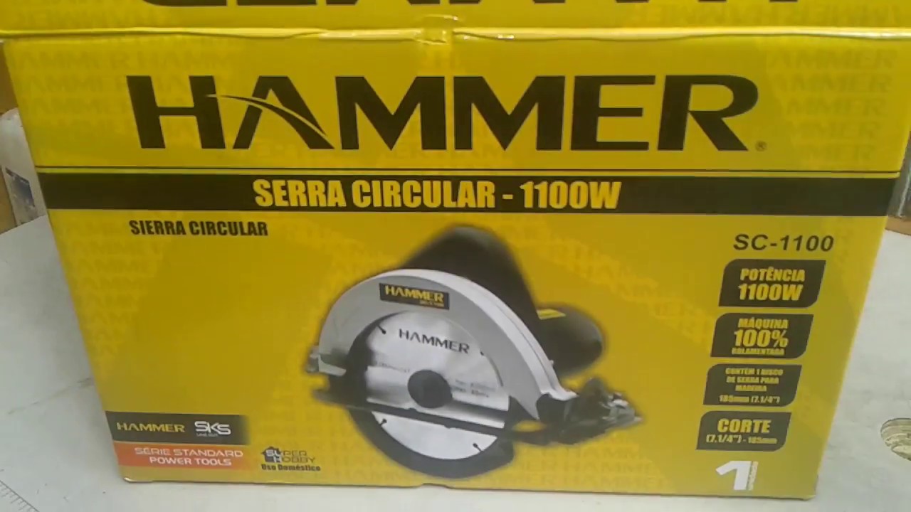 Serra circular HAMMER 1100 whatts - YouTube