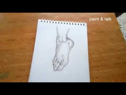 how to draw a foot with basic shapes | pencil shading techniques ...