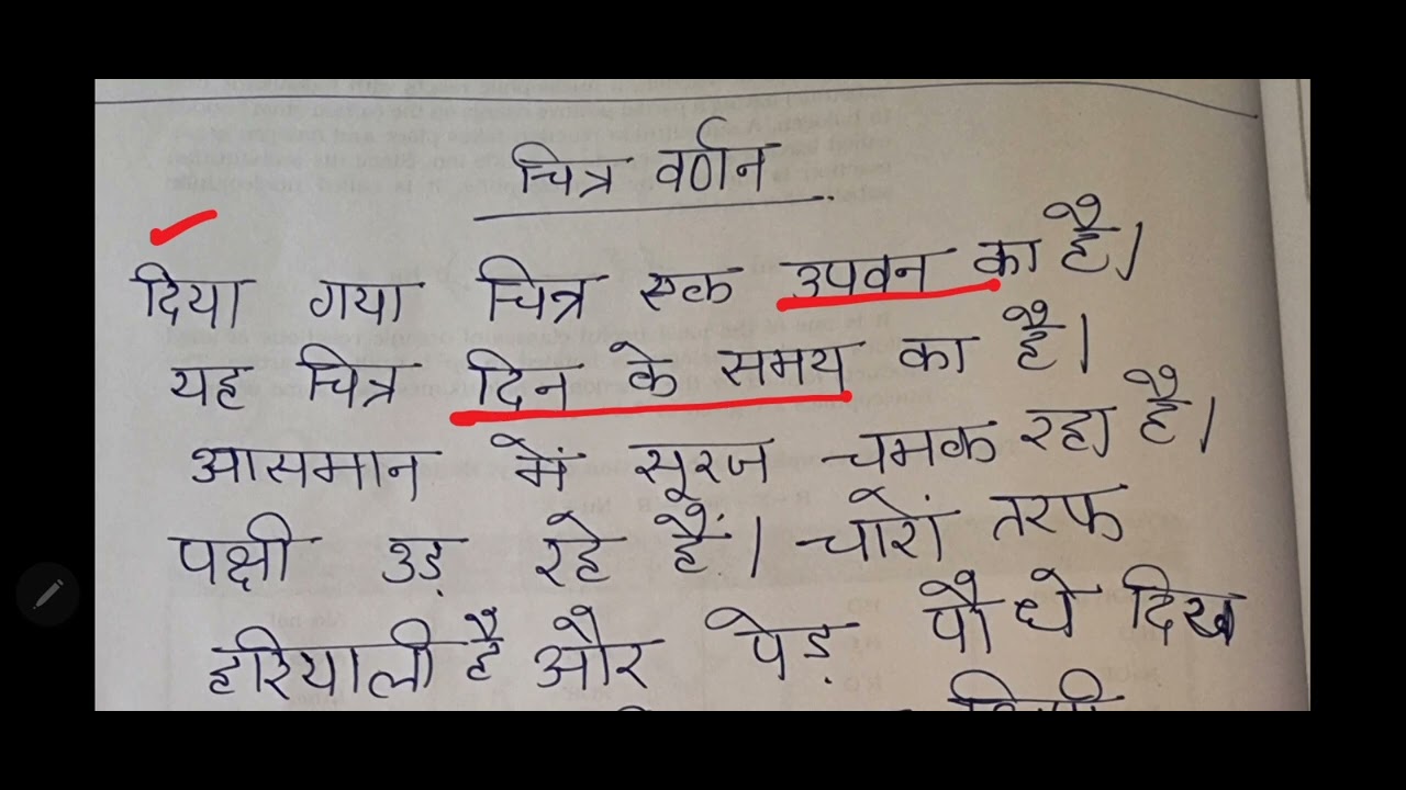 चित्र वर्णन Chitra Varnan Picture Comprehension Youtube
