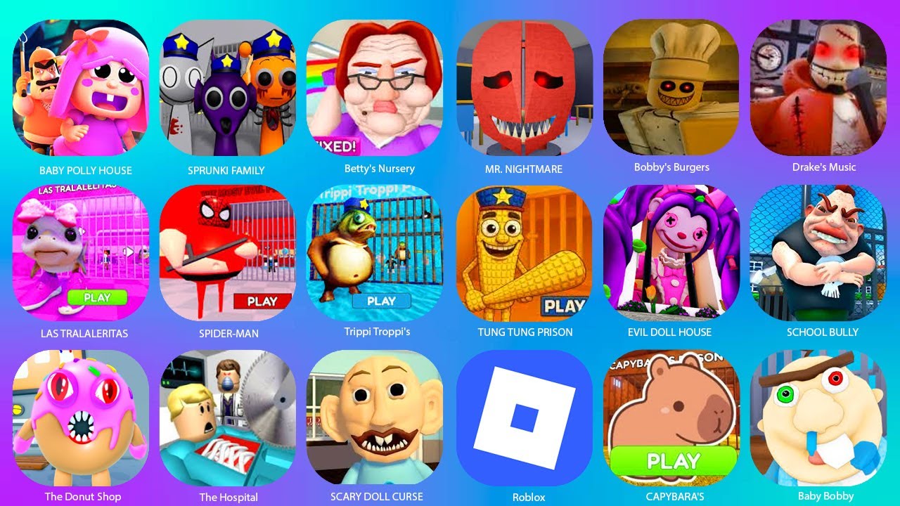 BABY POLLY HOUSE, SPRUNKI FAMILY, Betty's Nursery, MR. NIGHTMARE ...