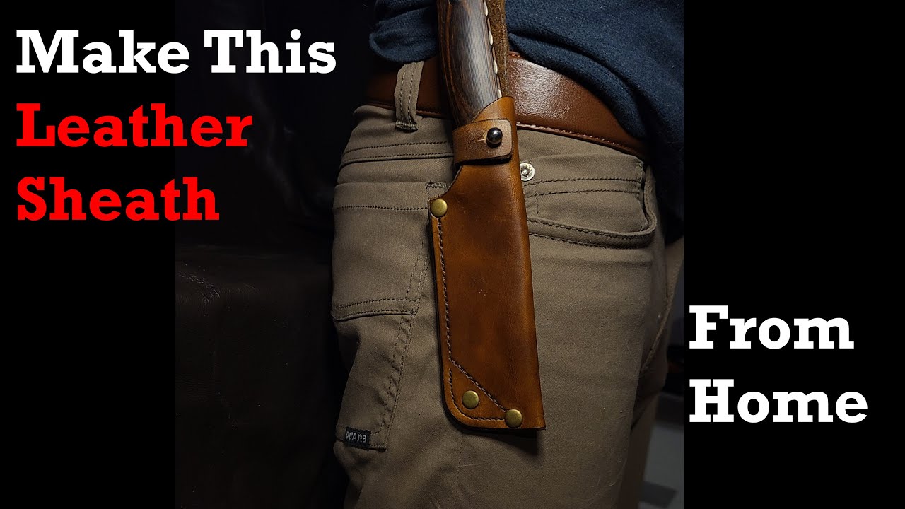 DIY Leathercraft Knife Sheath Tutorial - The Saddle Mountain - YouTube