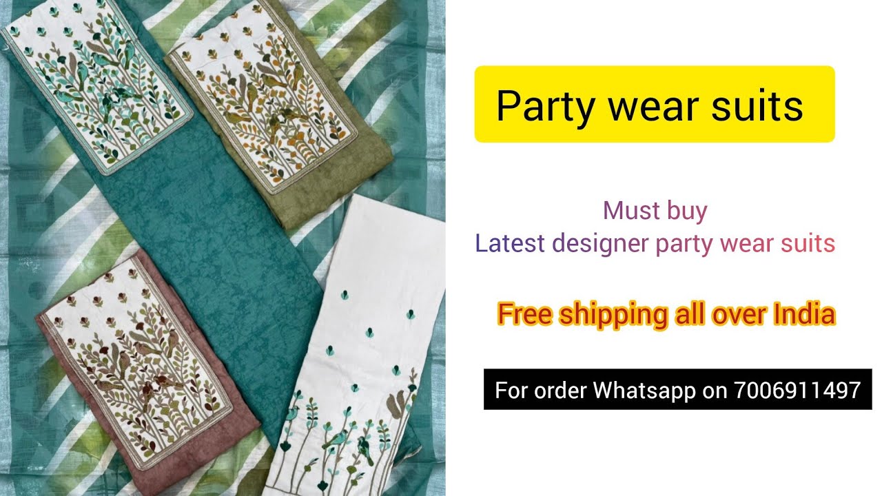 Designer handwork suits for ladies| pashmina suits - YouTube