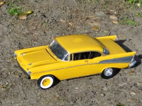 1957 chevy Built as a drag car 1/25 scale - YouTube