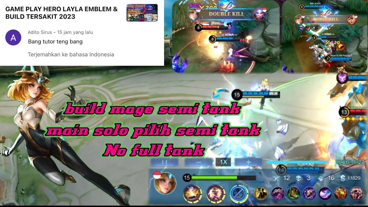 GAME PLAY HERO EDITH BUILD DAN EMBLEM MAGE SEMI TANK WAJIP DI SOLO RANK ...