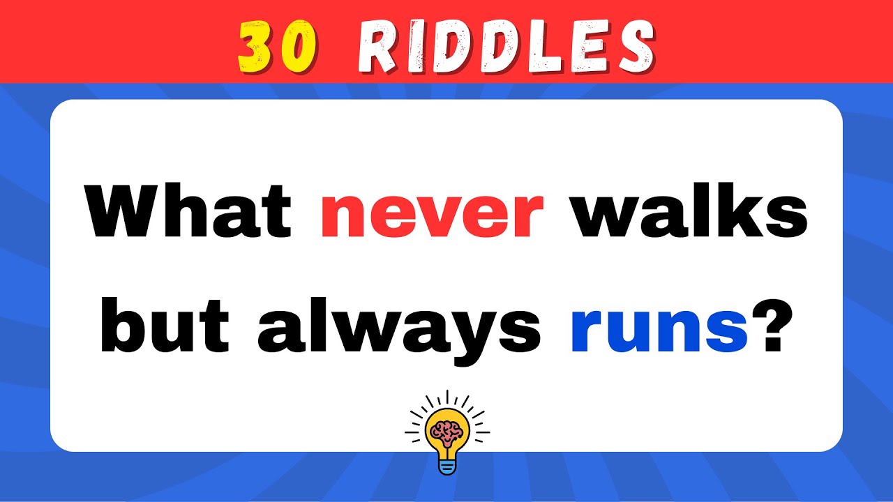 30 Tricky Riddles Quiz - 🧠 Only A True Genius Can Solve tricky riddles ...