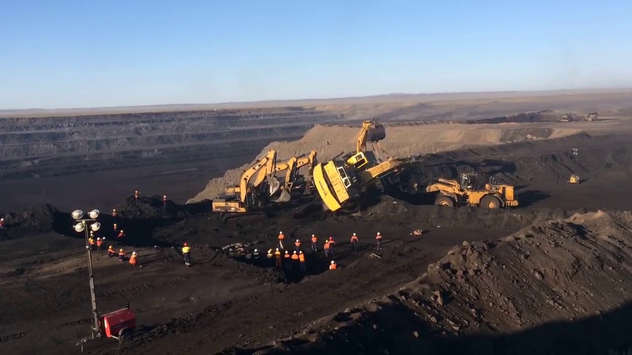Excavator Crash Mongolia - YouTube