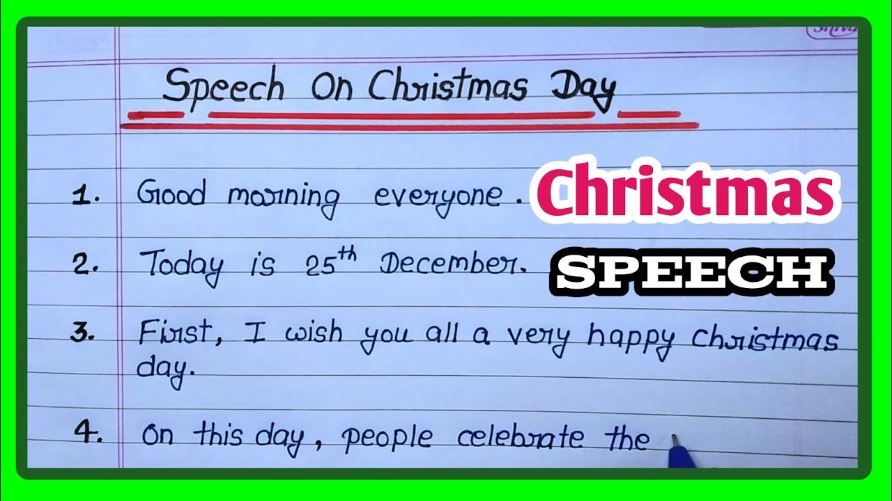 Speech on Christmas day 2022|christmas day speech in english|christmas ...