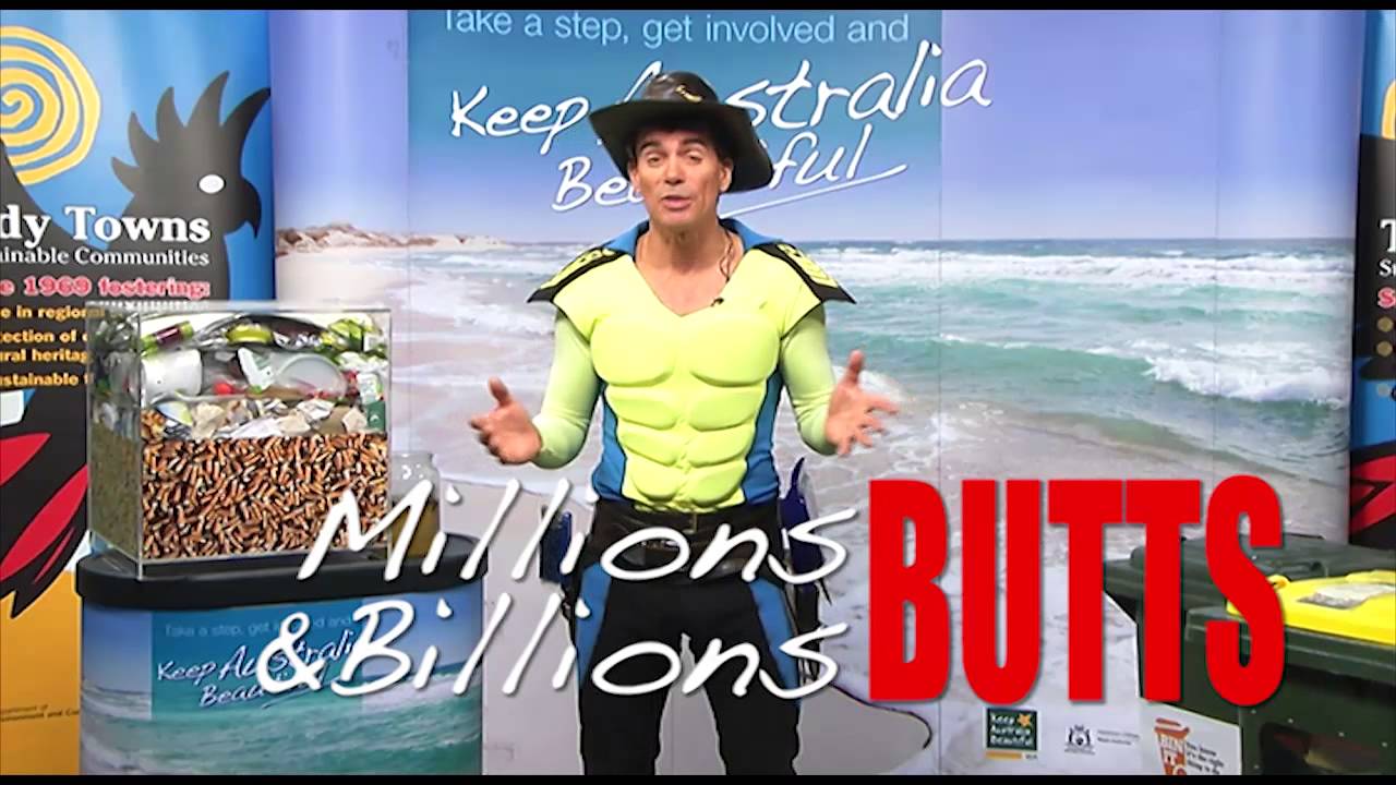 Captain Cleanup talks about cigarette butts - YouTube