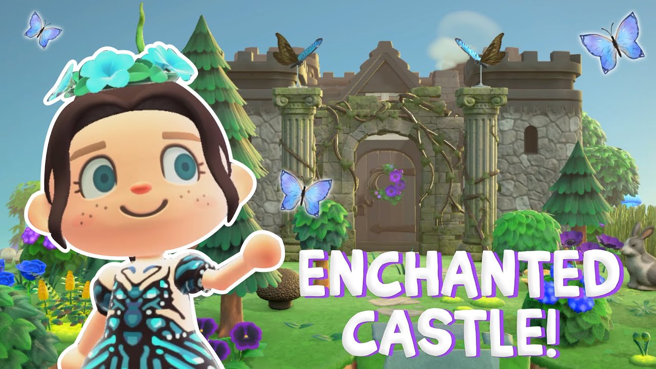 I Built an Enchanted Castle on my ACNH Island! 💜🦋 Animal Crossing New ...