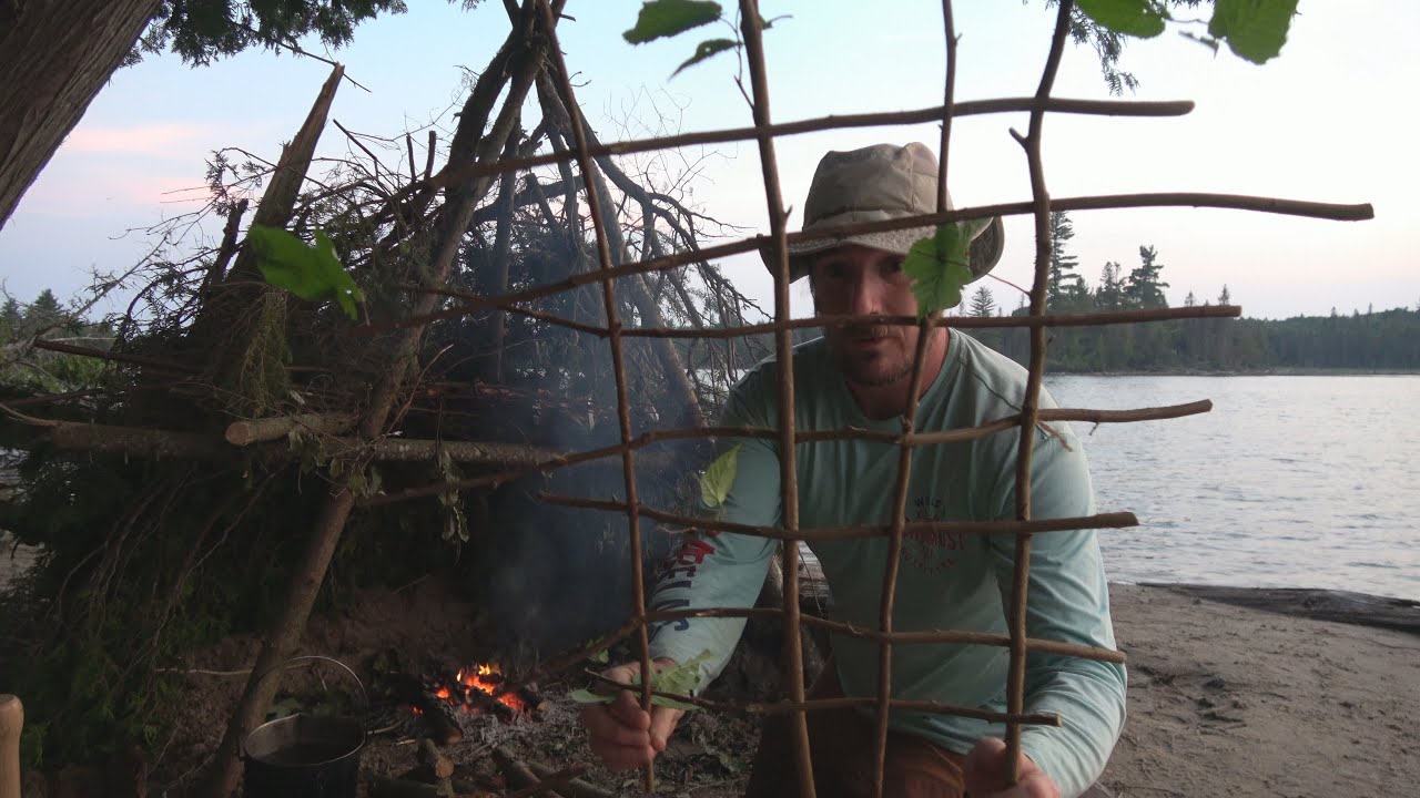 Building a PRIMITIVE smoker to smoke fish - YouTube