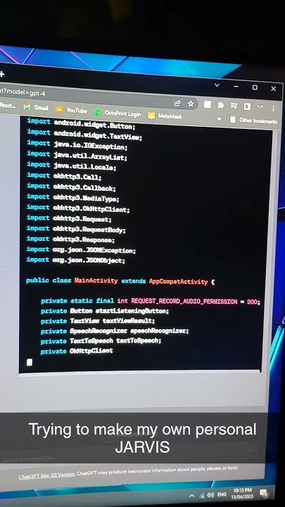 trying to create my own personal JARVIS app with chat gpt-4 - YouTube