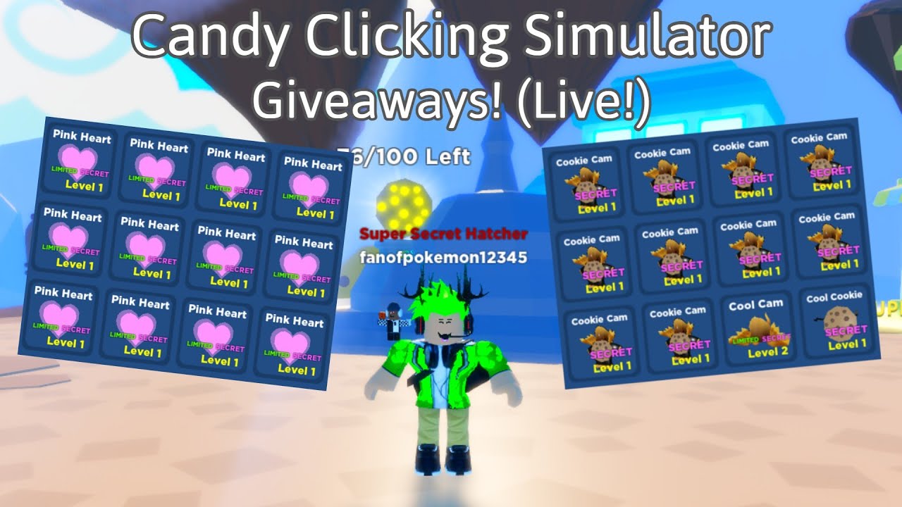 Candy Clicking Simulator | Giveaway! *Live* (Roblox) - YouTube