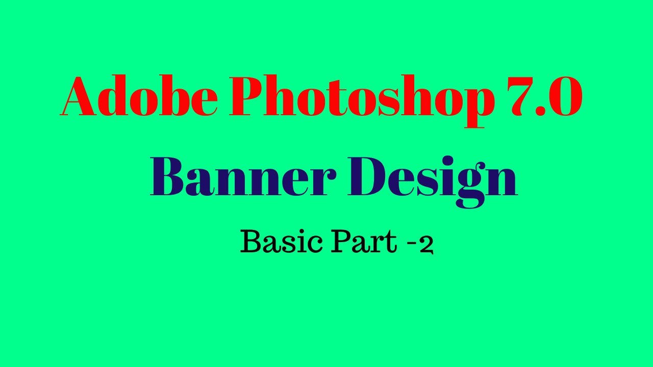 Banner Design | STFT Nepal | Photoshop Basic Part - 2 | - YouTube
