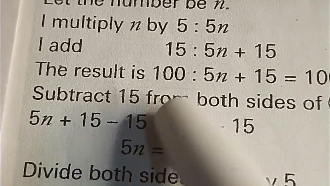 WORD PROBLEM, INTO SIMPLE LINEAR EQUATION, MATHEMATICS ABC. - YouTube