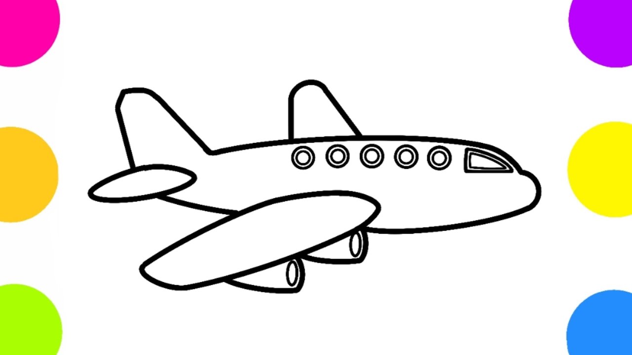 Cómo dibujar un avión - Dibujos infantiles - YouTube