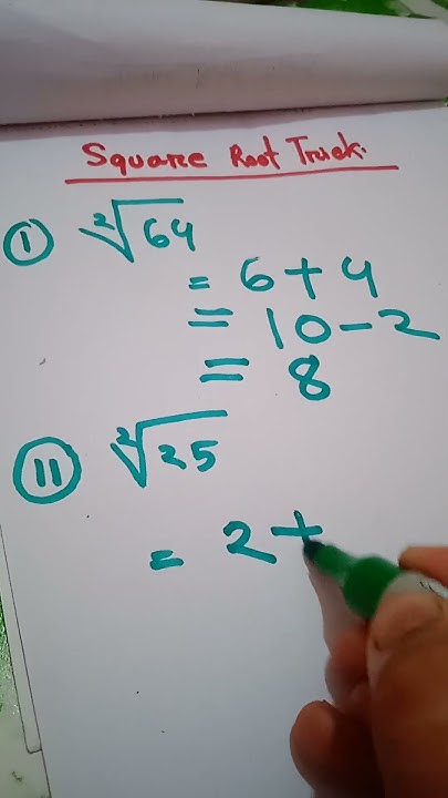 square root tricks #mathematics #tricks - YouTube