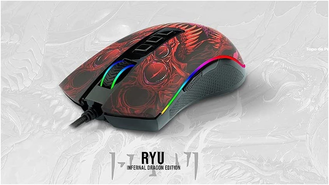 UNBOXING Mouse Gamer Redragon Infernal Dragon Ryu comprado na terabyte ...