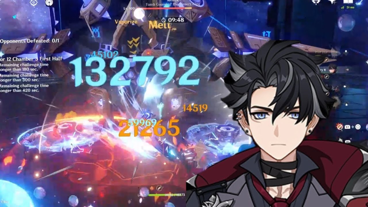 C0 Wriothesley 21s floor abyss Triangle boss - YouTube