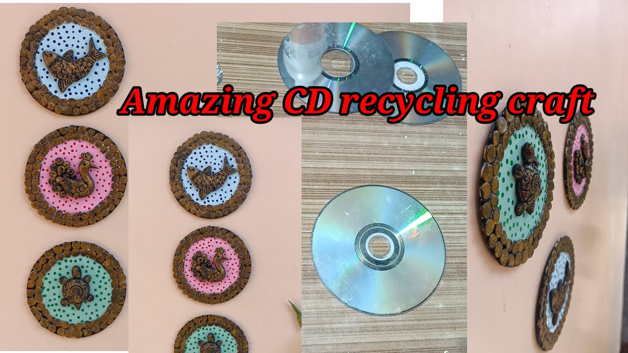 💞 Amazing CD craft ideas||Old CD craft easy||Old CD craft ideas wall ...