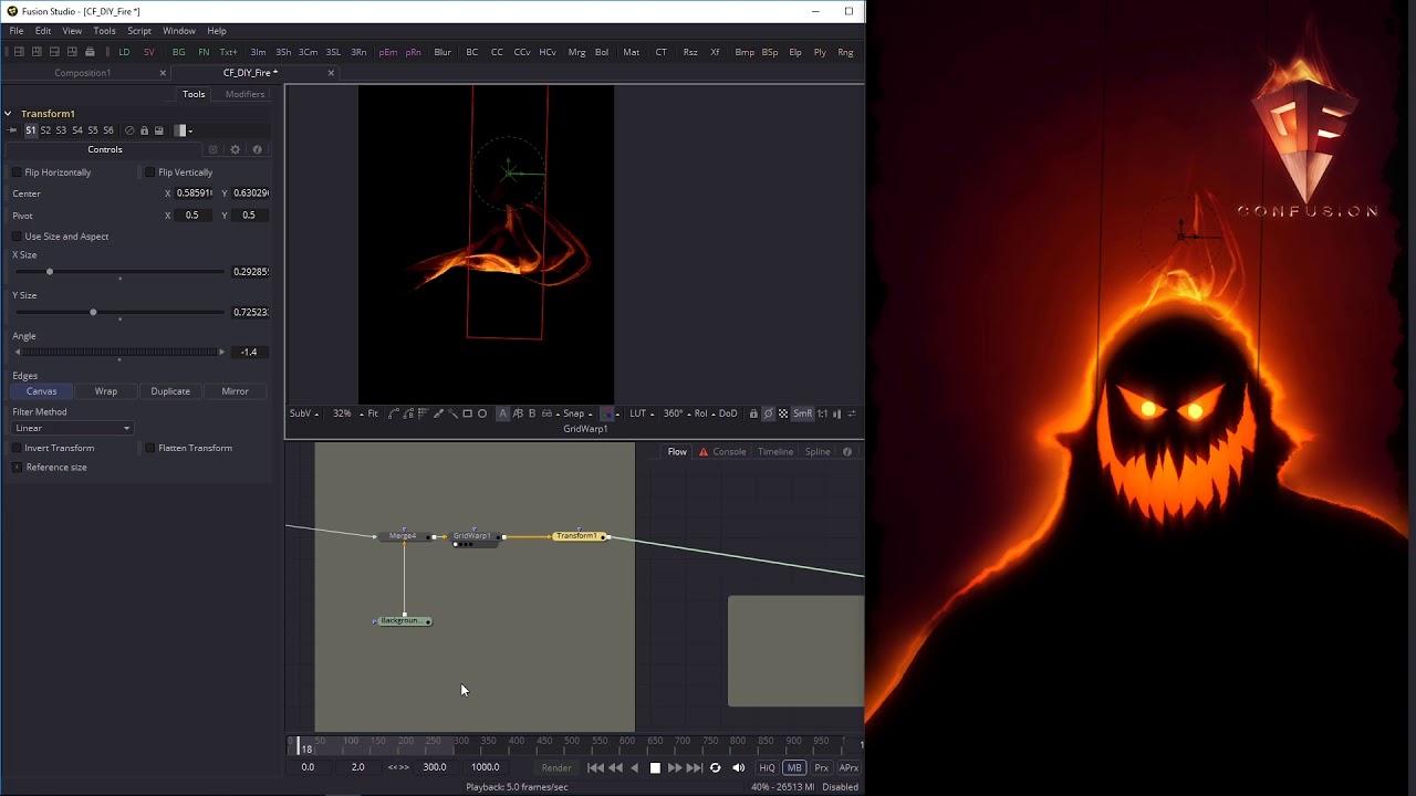Creating Fire Effect using Fabric | DavinciResolve & Fusion - YouTube