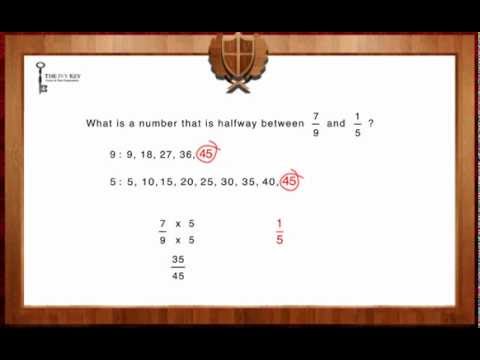SHSAT Math - Fractions - Medium 1 - YouTube