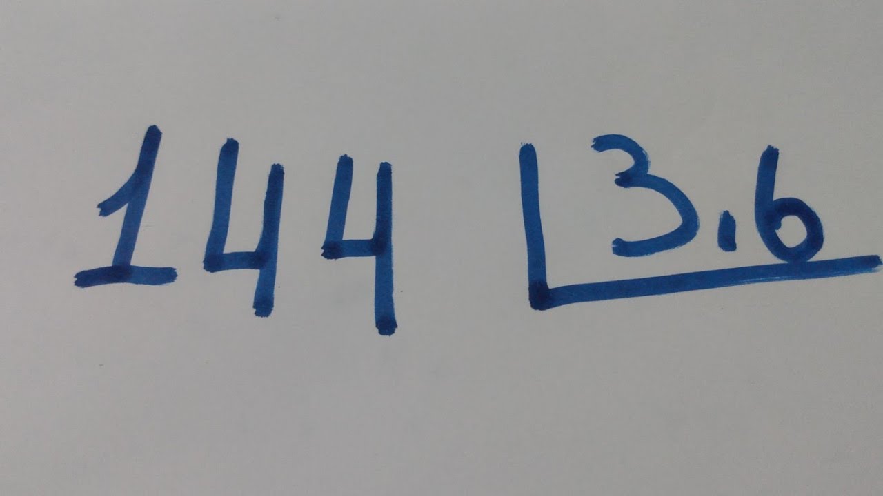 COMO DIVIDIR 144 POR 3 6 YouTube