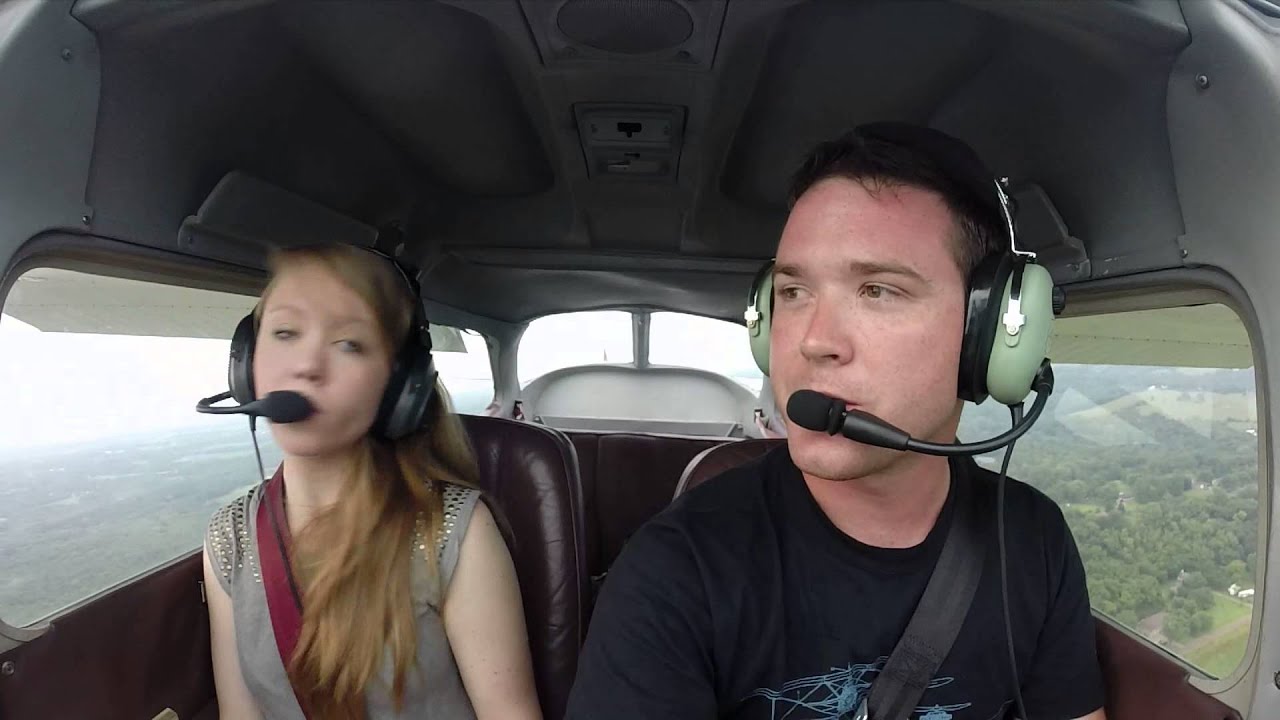 Her first flight in a small plane - YouTube